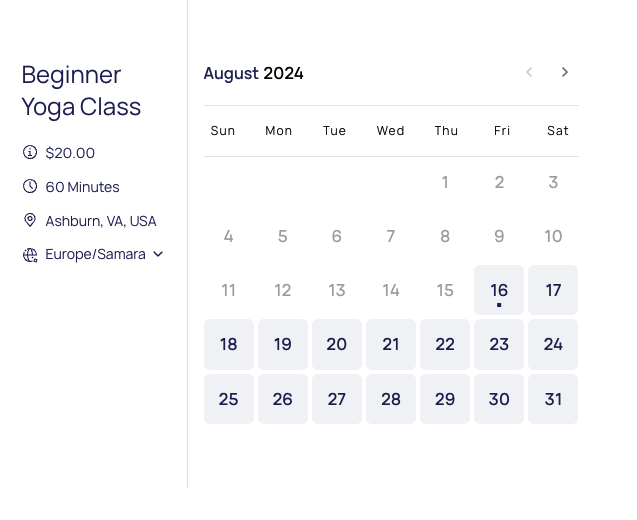 Booking and Appointments – Inita Help